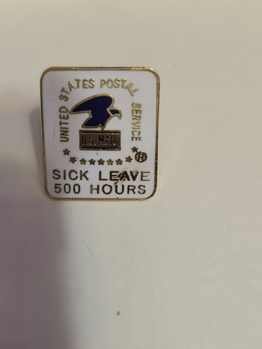 Vintage USPS Postal Mail Service 500 Hours Sick Leave Lapel Pin | eBay