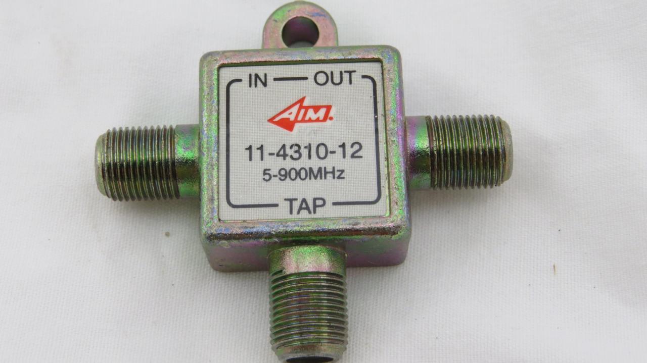 AIM 11-4310 Minature Drop Tap UHF/VHF/FM 12 dB attenuation Coax Line | eBay