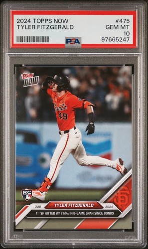 Tyler Fitzgerald 2024 Topps Now #475 Rookie Card *247 PSA 10 | eBay