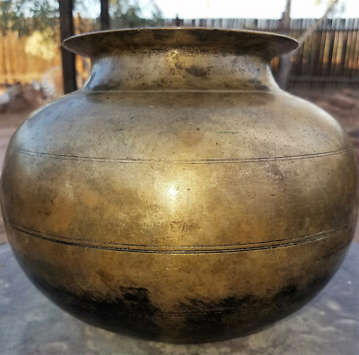 Extraordinary! HEAVY India Rice Pot Cooker Cast Bronze Antique Patina ...