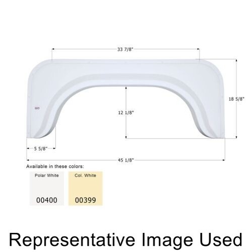 Icon 00400 RV Trailer Single Axle Fender Skirt Polar White Finish NEW ...