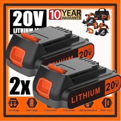 2Pack 20V Lithium-ion 1.5AH Battery for BLACK+DECKER 20 Volt LBXR20 ...