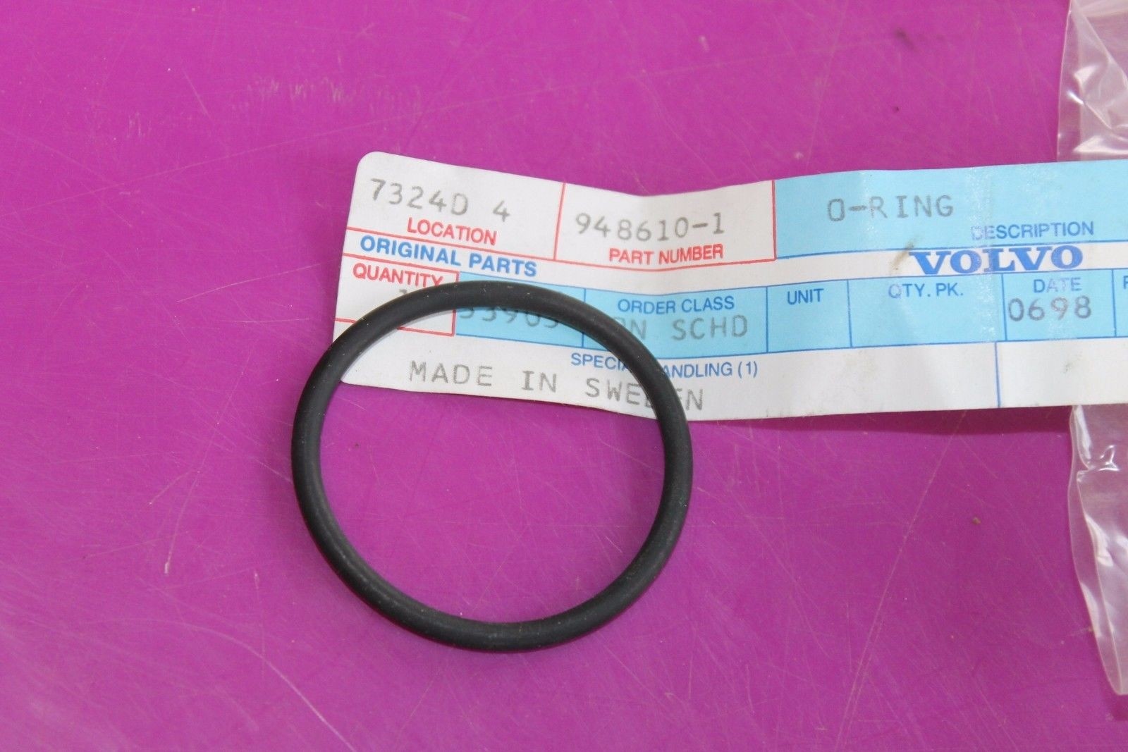 Volvo Penta O-Ring. Part 948610. 948610-1. Acquired from a closed ...