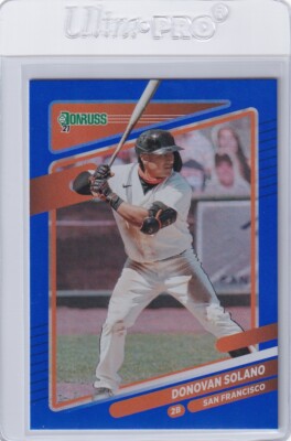 2021 DONRUSS BLUE PARALLELS DONOVAN SOLANO SAN FRANCISCO GIANTS B6215 ...