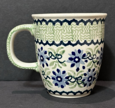 Boleslawiec Hand Made Polish Pottery Weave & Floral Mug | eBay