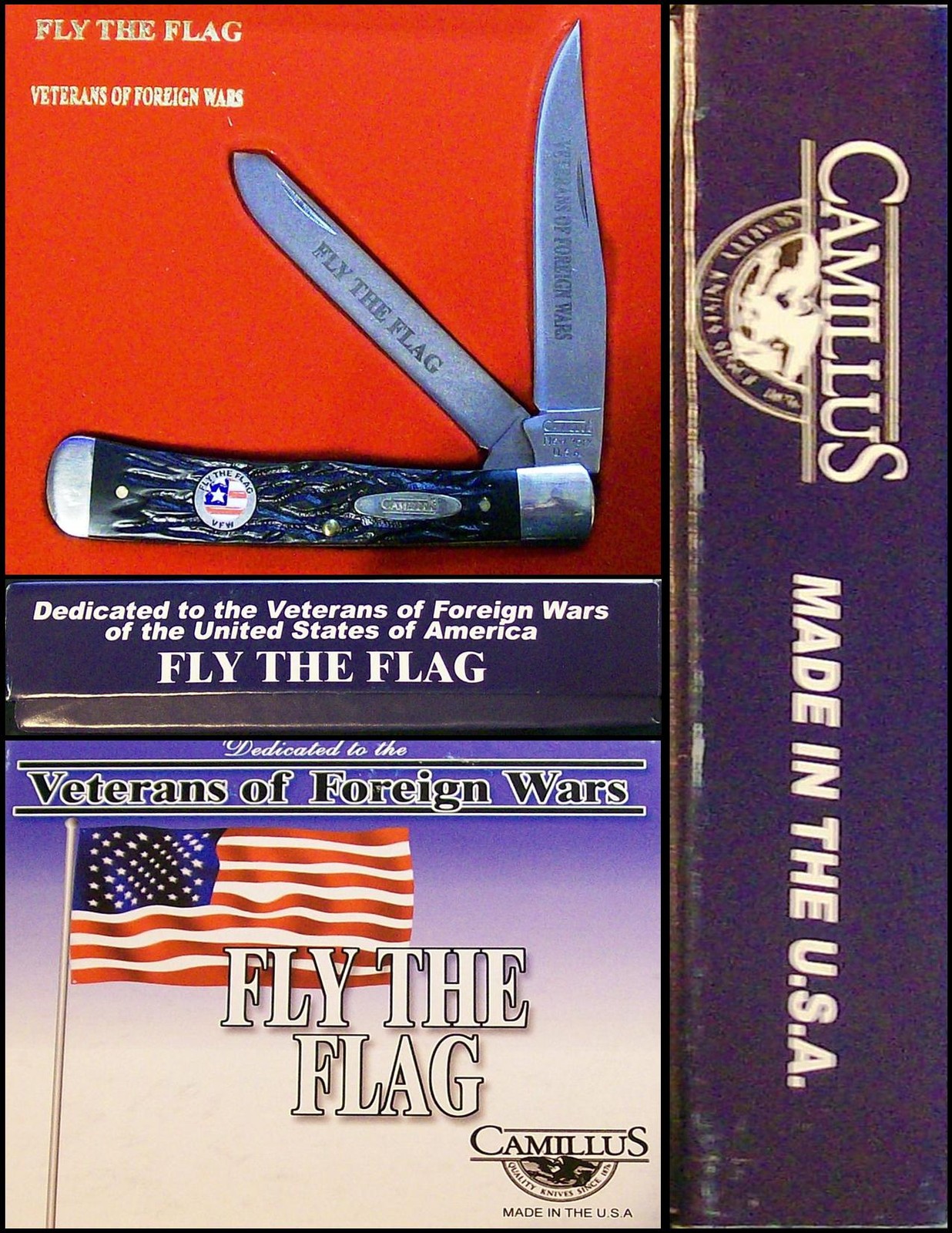Camillus Knife Fly The Flag Veterans Of Foreign Wars Trapper ...