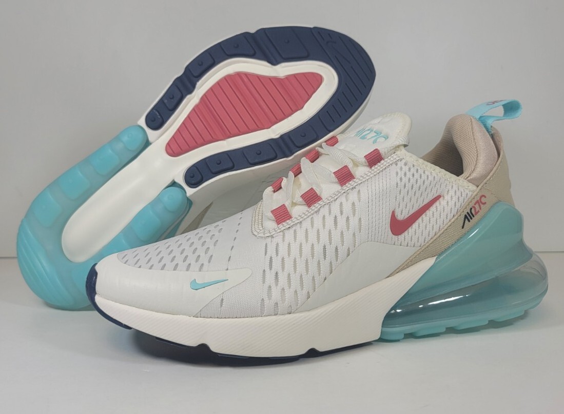 Nike Air Max 270 Sail Copa White Pink Blue Shoes DQ4698-100 Women’s ...