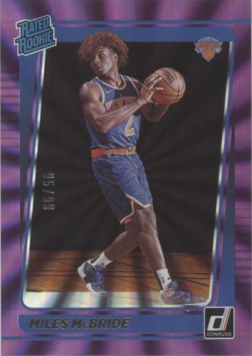 2021-22 Panini Donruss - Rated Rookie Miles McBride #224 Holo Purple ...
