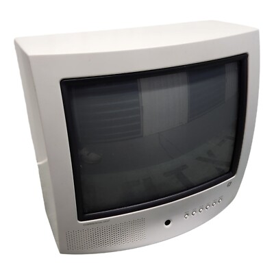 GE Commercial Skip 13GP243 CRT 13" White Television Retro Gaming TV | eBay
