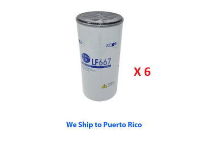 Lot 6 LF667 Oil Filter Fit CHEVROLET FORD GMC MACK VOLVO Freightliner ...