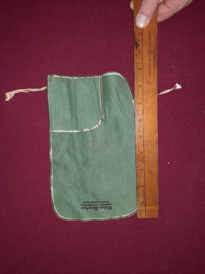 c. 1940s-50s Blue Felt BABY SET Anti-Tarnish Bag tilden thurber ...