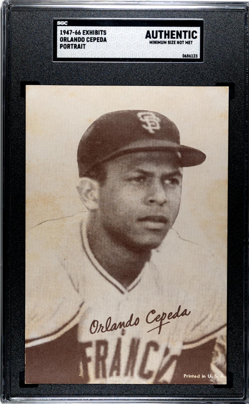 1947-66 Exhibits Orlando Cepeda Portrait SGC Authentic New Label ...