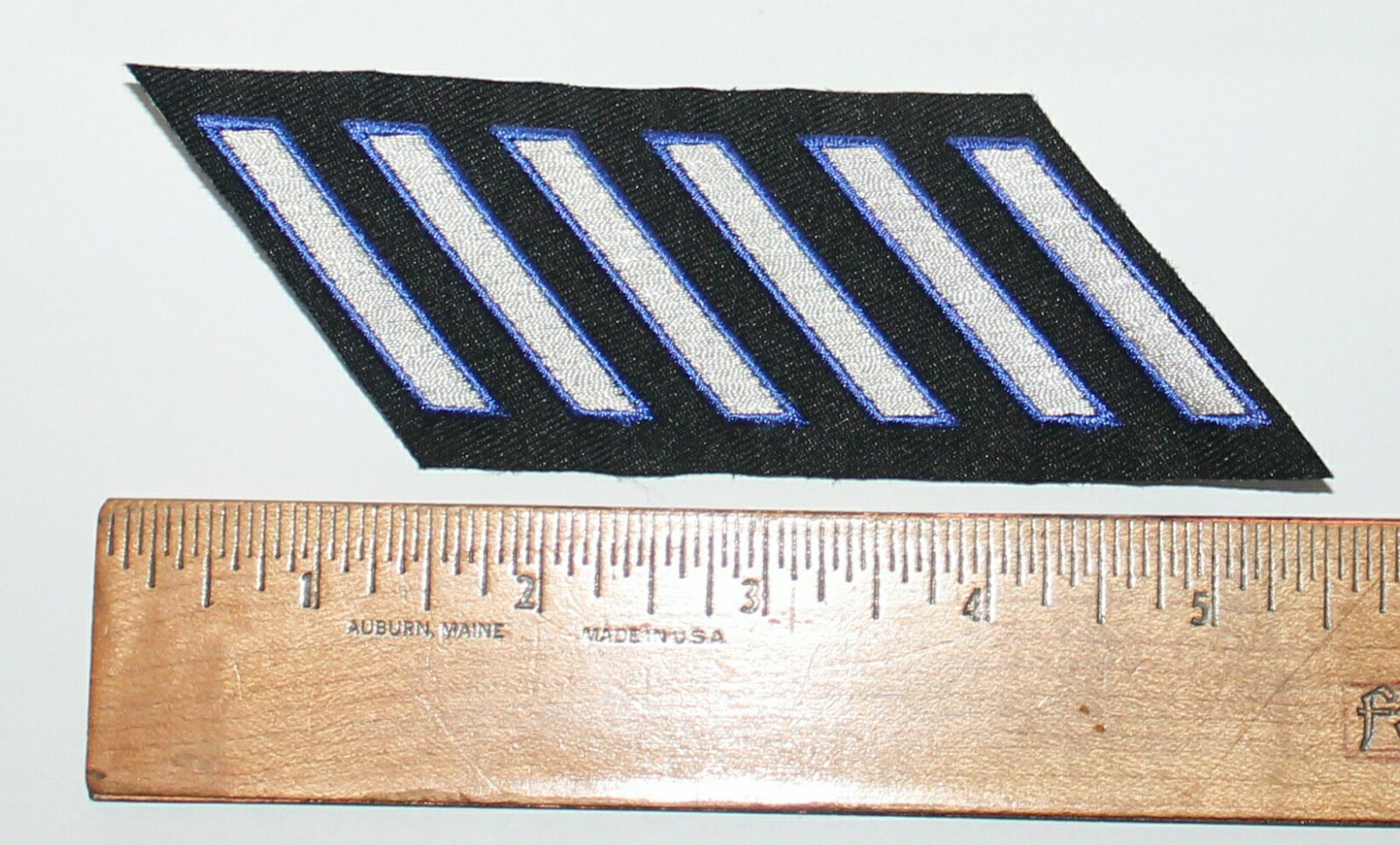 POLICE SHERIFF DEPT Hash Marks White/Blue on Black PD SD CA | eBay