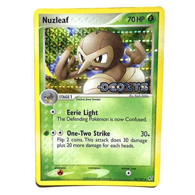 Nuzleaf MP Holo Foil Uncommon Stamped Deoxys 43/107 Pokémon TCG See ...