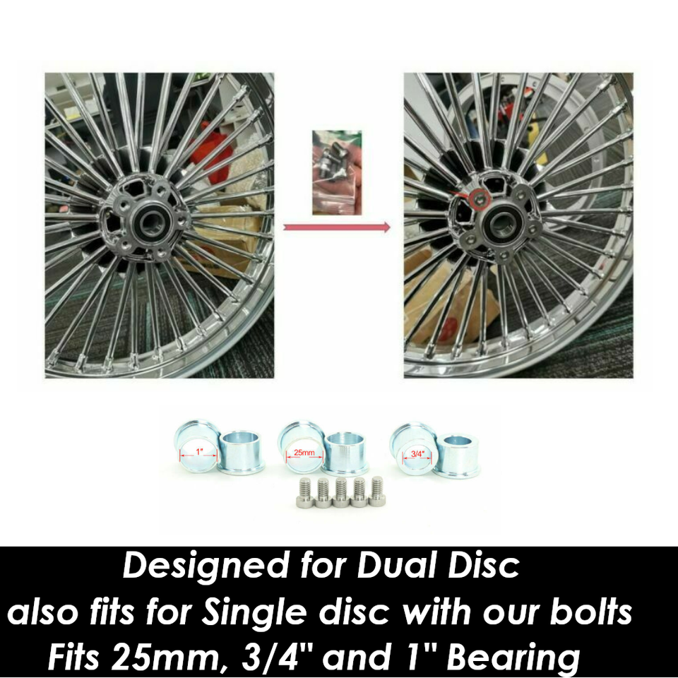 21X3.5 17X6.0 Fat Spoke Wheels Rims for Harley Softail Fatboy FLSTF ...