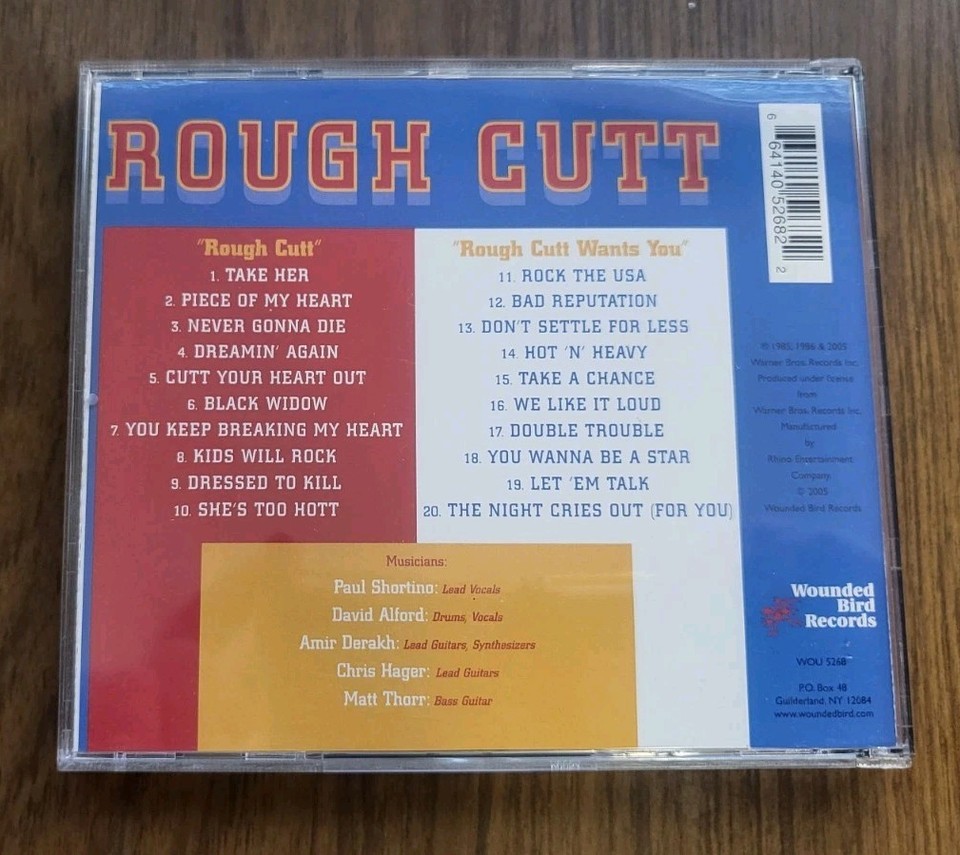 Rough Cutt Wants You / Self-Titled CD Compilation (Wounded Bird, 2005 ...