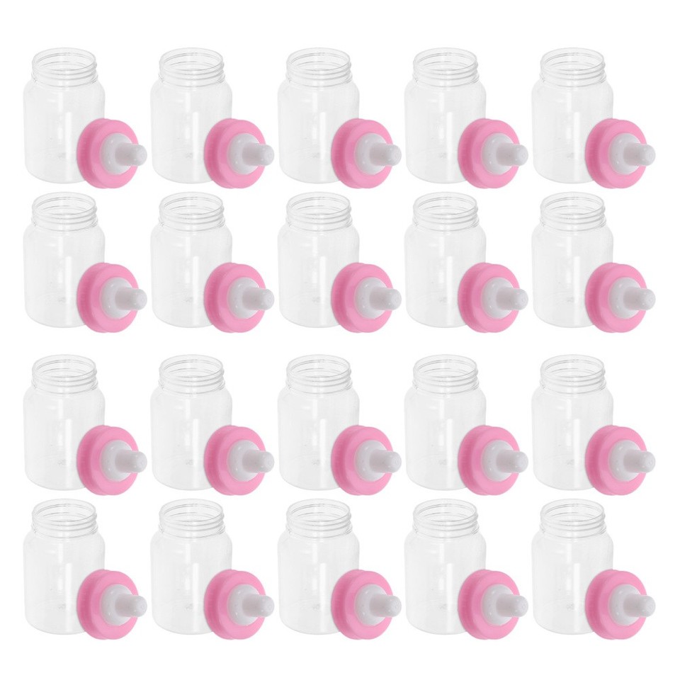 48pcs Transparent Baby Bottle Boxes: Plastic Candy Containers Bulk Set ...