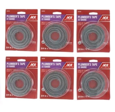 (6) ACE Plumber's 10' x 3/4" Galvanized Steel Hanger Strap Tape ...