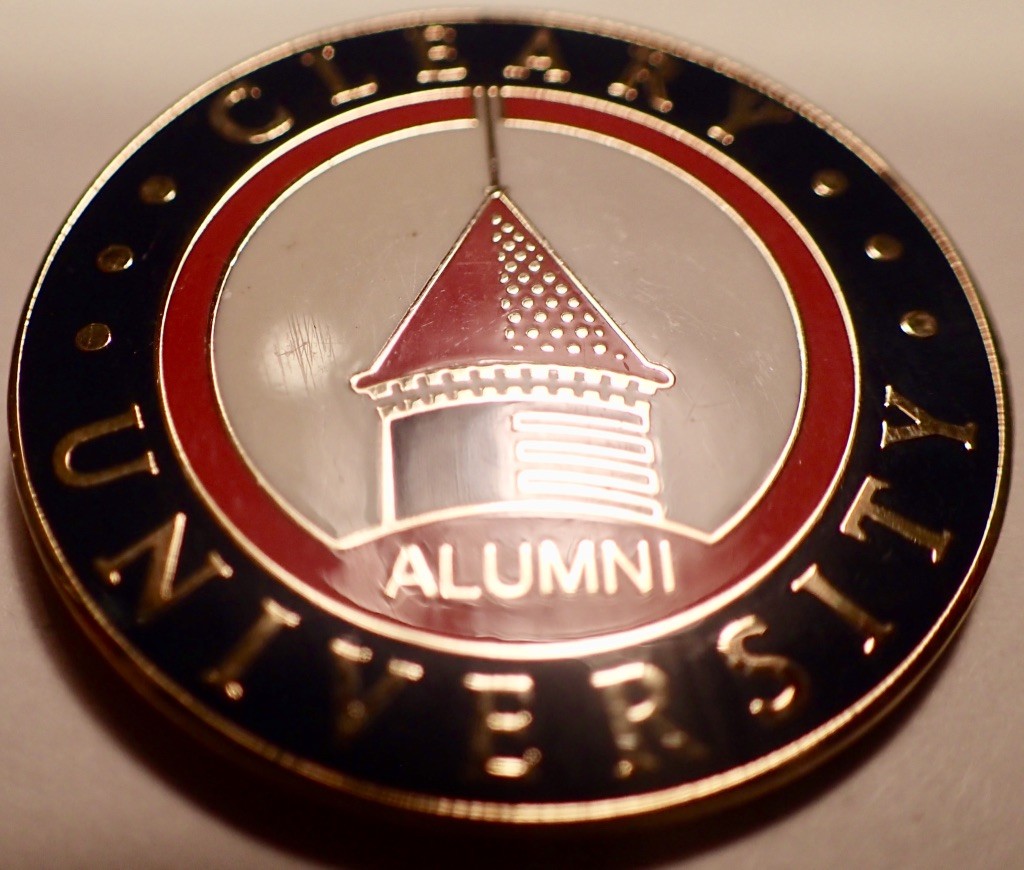 lot of 5 assorted vintage Cleary College University Pinbacks Lapel Pins ...