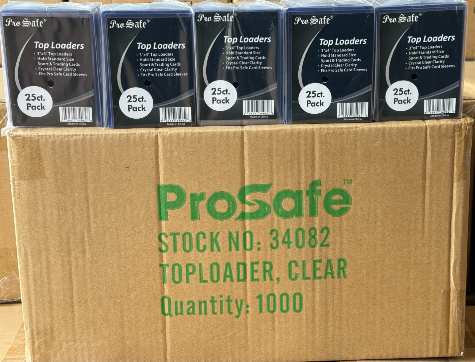 1000 / 1,000 PRO SAFE 3x4 Regular Trading Card Top Loaders TopLoadera ...