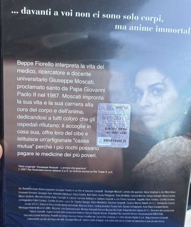 Giuseppe Moscati: L’Amore Che Guarisce DVD Giuseppe Fiorello italian ...