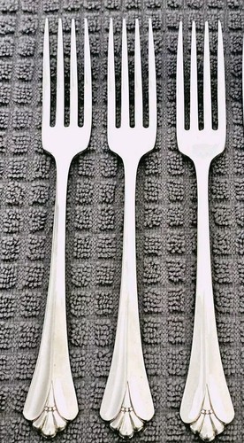 Oneida Community ROYAL FLUTE Dinner Forks Set of 3 Stainless Flatware ...
