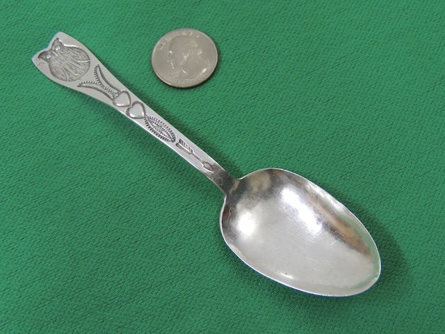 Antique Owl & Arrow Fred Harvey Era Navajo Sterling Silver Souvenir ...