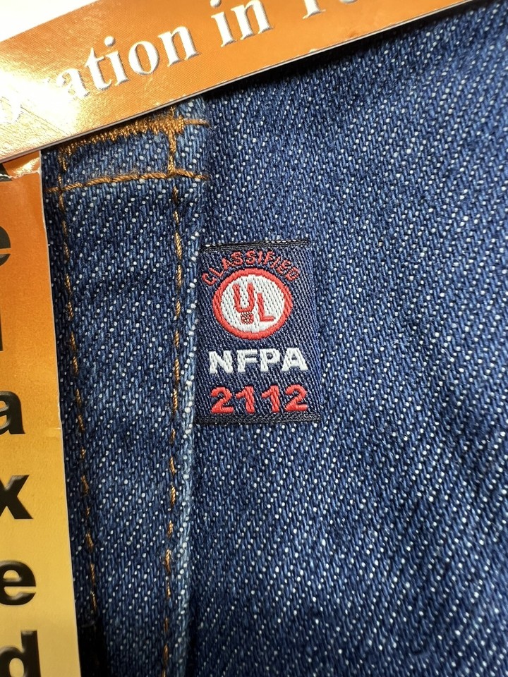 New LAPCO FR Men's 54x32 Flame Resistant Dark Denim Blue Jeans Relaxed ...