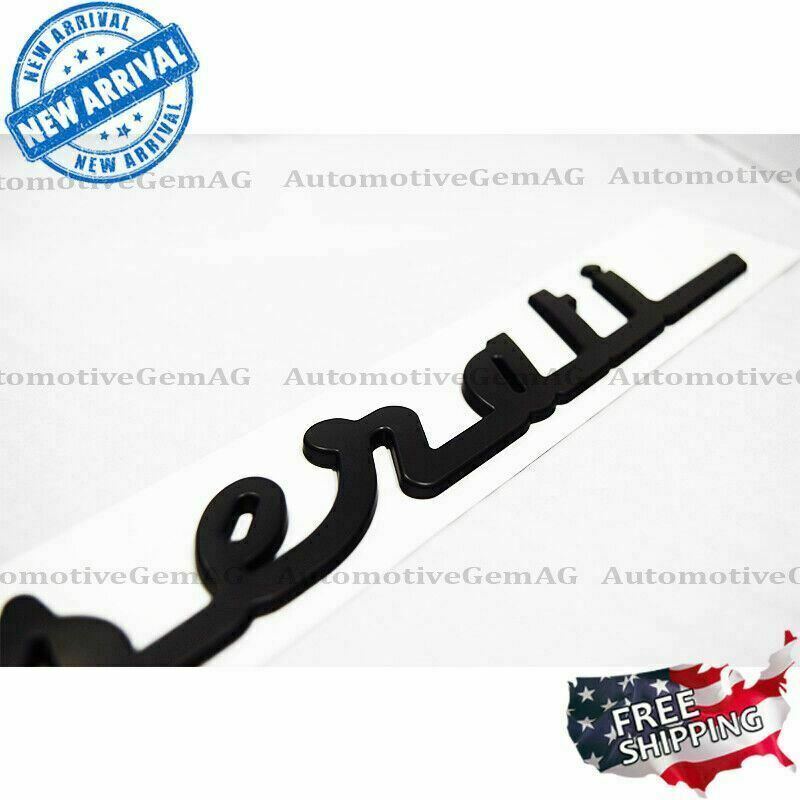 Maserati Trunk Nameplate Emblem Matte Black Letter Logo Badges Ghibli ...