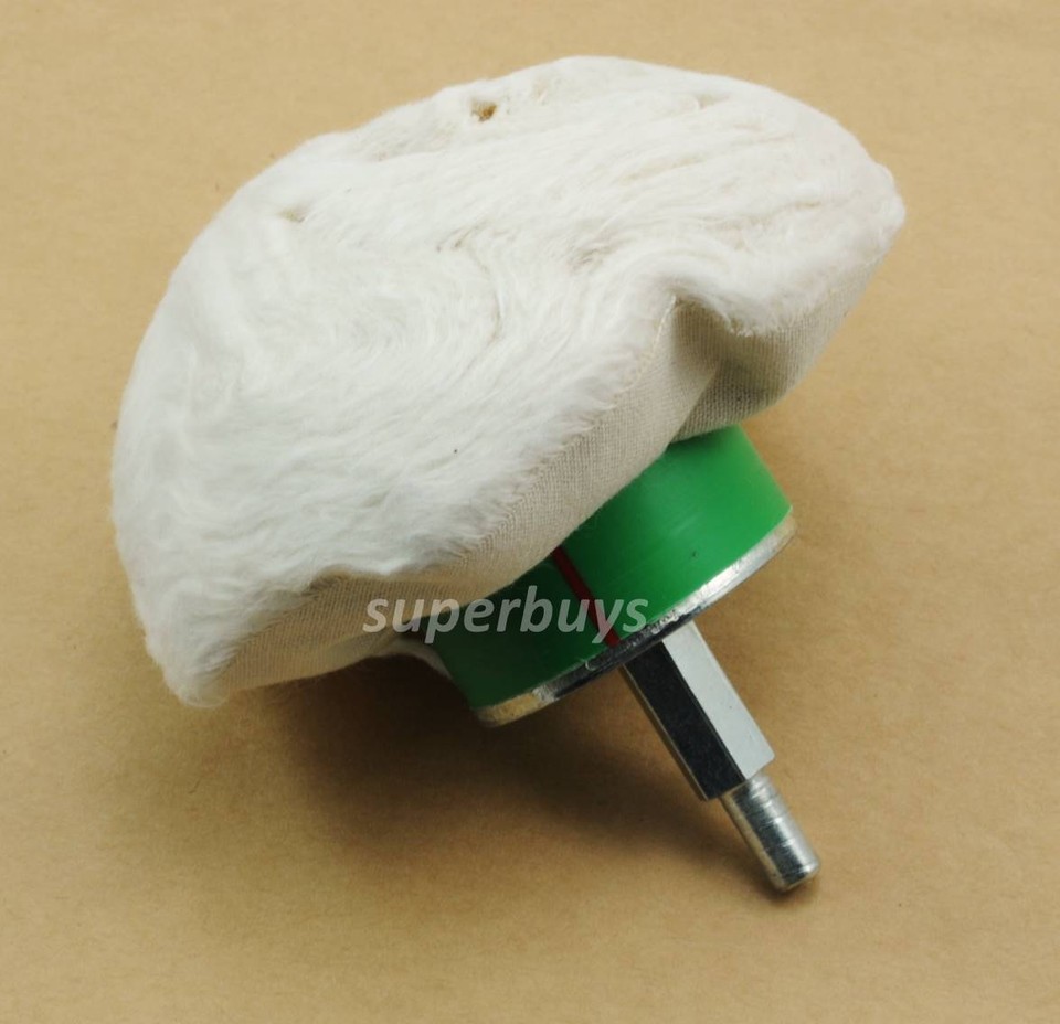 100mm Dome Cotton Wheel Polishing Polish Mop Buffing Brush Router Drill ...