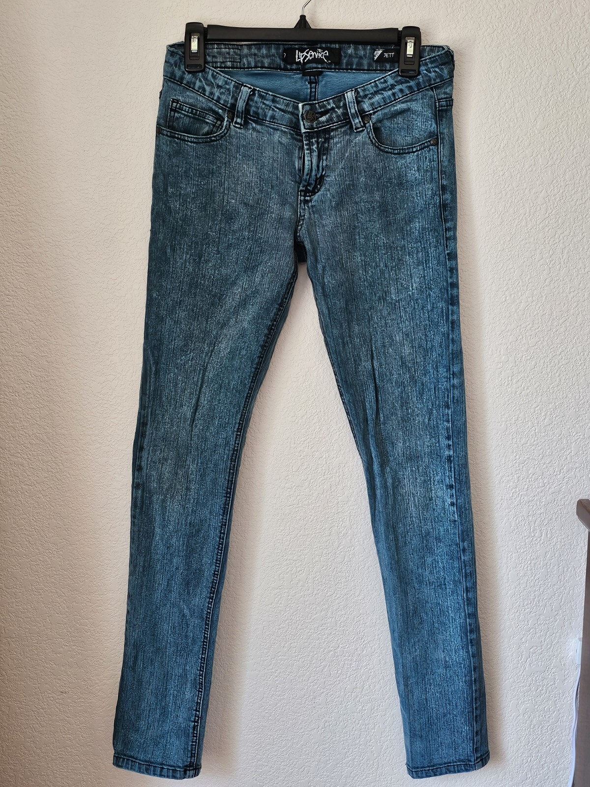 Vintage Lip Service Blue Low Rise Skinny Jeans Y2k Go… - Gem