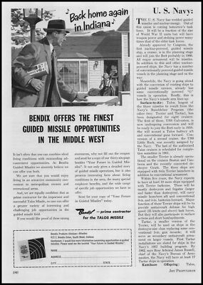 1957 Bendix South Bend Talos Missile Program Back Home Again In Indiana ...