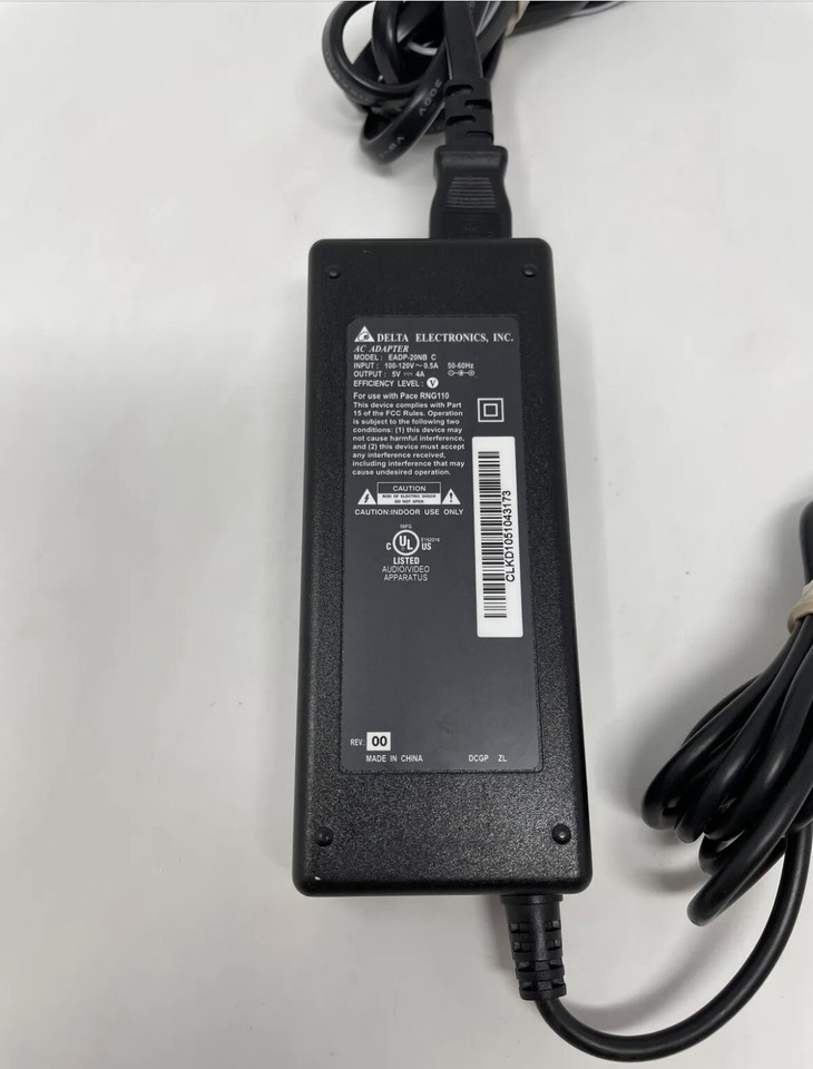 Delta Electronics AC Adapter EADP-20NB C Use w/ Pace RNG110 Output 5V ...