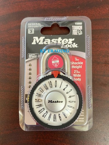 MASTER LOCK Cut Resistant Anti-Shim Magnification Combination 54mm ...