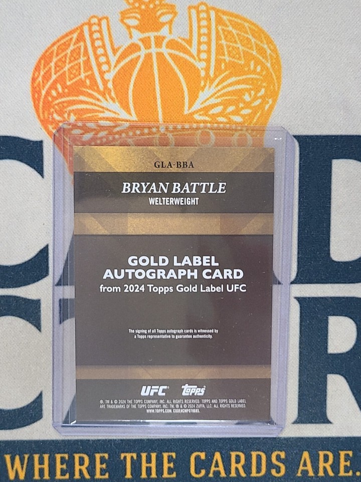 2024 Topps Gold UFC BRYAN BATTLE Gold Label Auto /249 DS | eBay