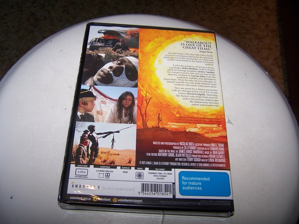 WALKABOUT-DVD -All Region Import - Jenny Agutter, Lucian John ...