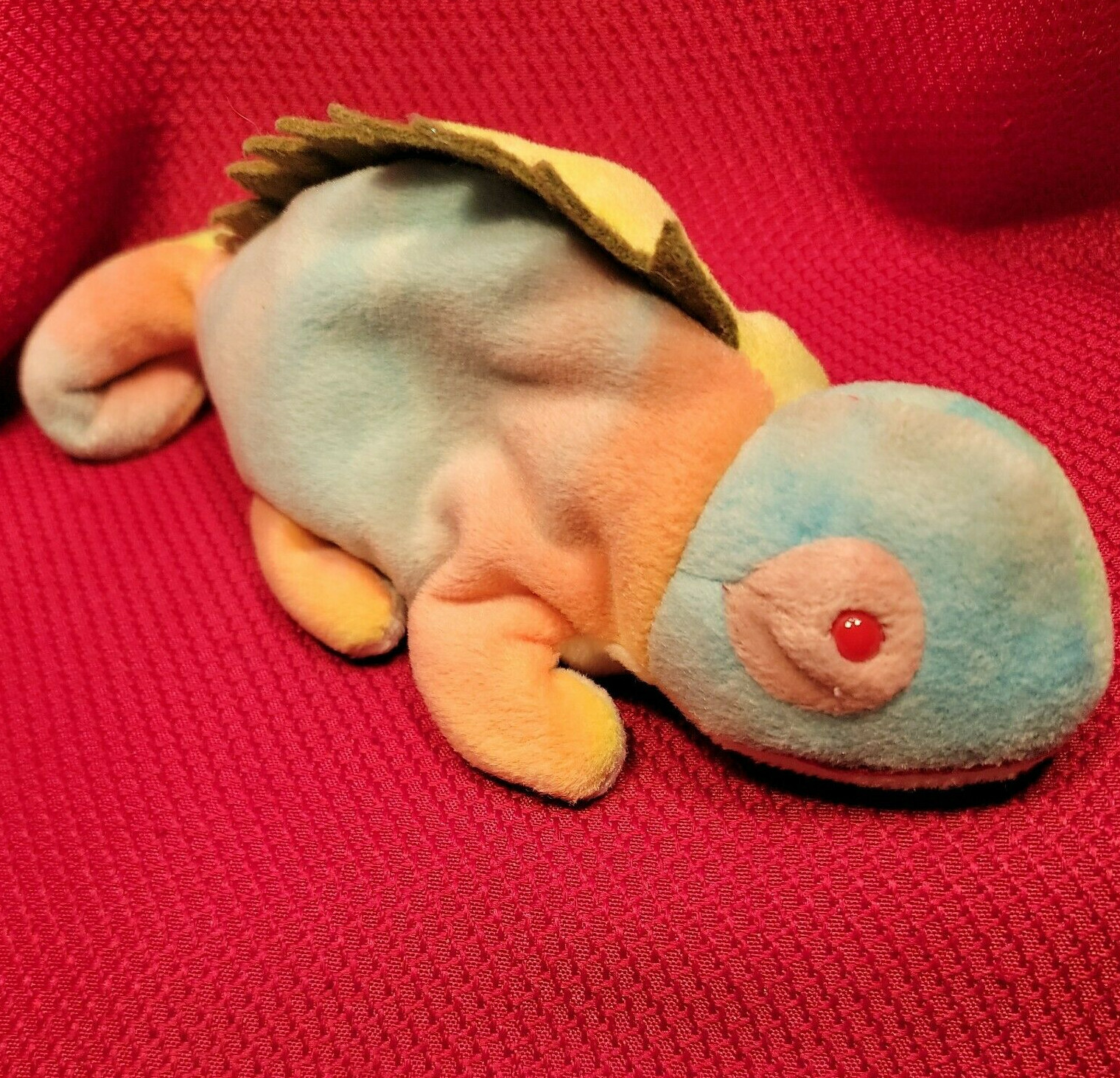 vtg IGGY Ty Tie Dyed Beanie Babies baby Stuffy Plush IGUANA chameleon ...