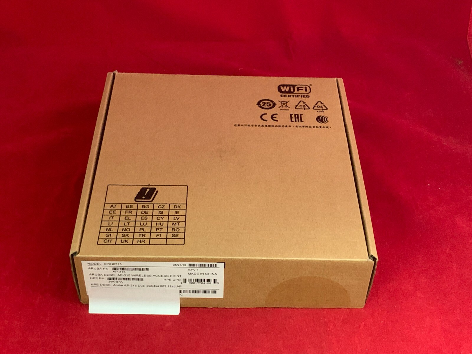 JW797A HPE Aruba AP-315 Dual 2x2/4x4 802.11ac Access Point HPE Retail ...