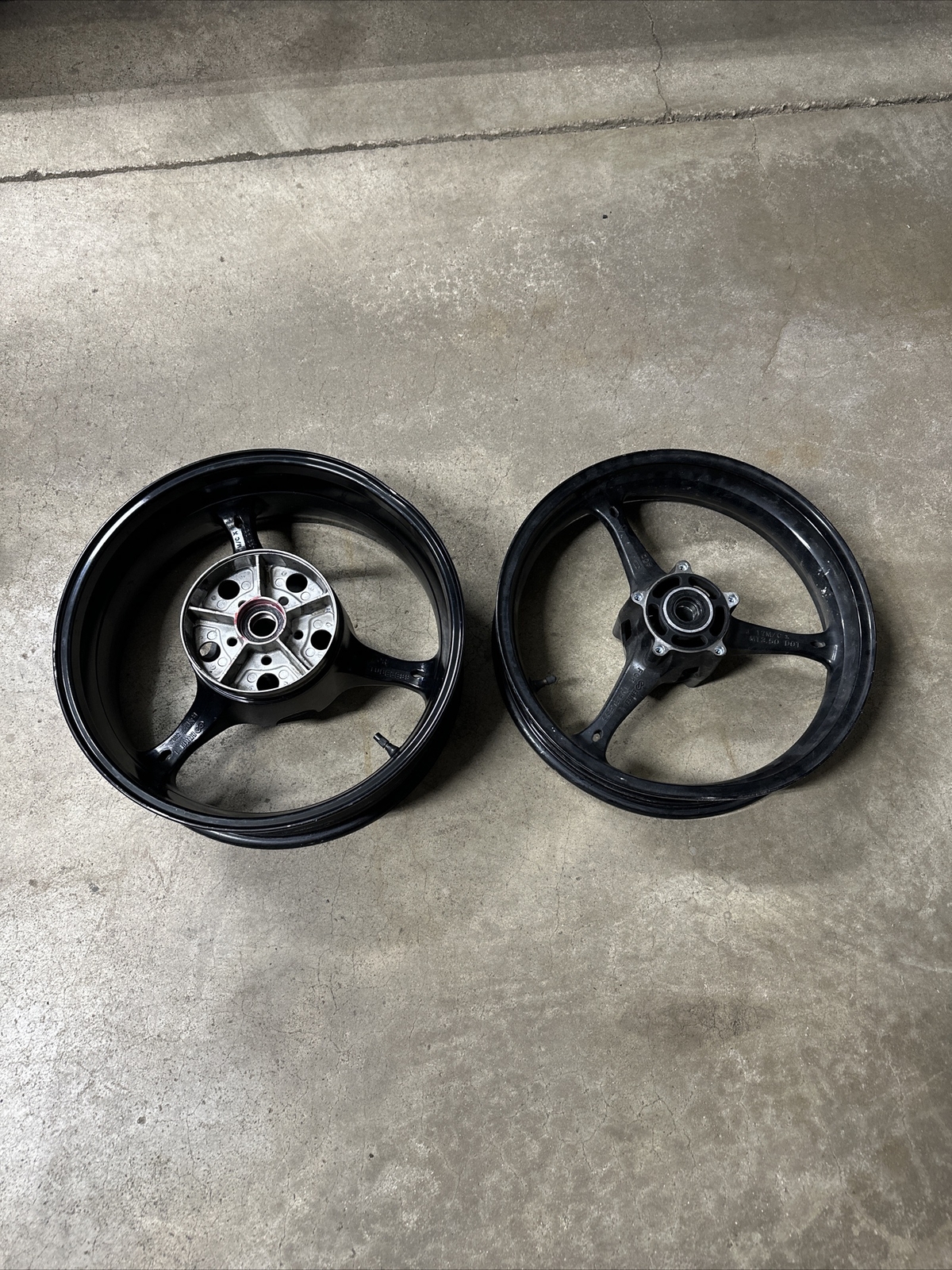 2005-2008 Suzuki GSXR 1000 FRONT REAR DENTED WHEELS RIMS 5.5x17 | Black ...