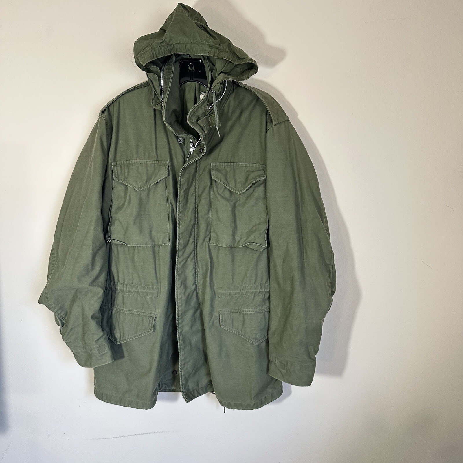 Vintage US Military Army Coat Field Jacket With Hood … - Gem