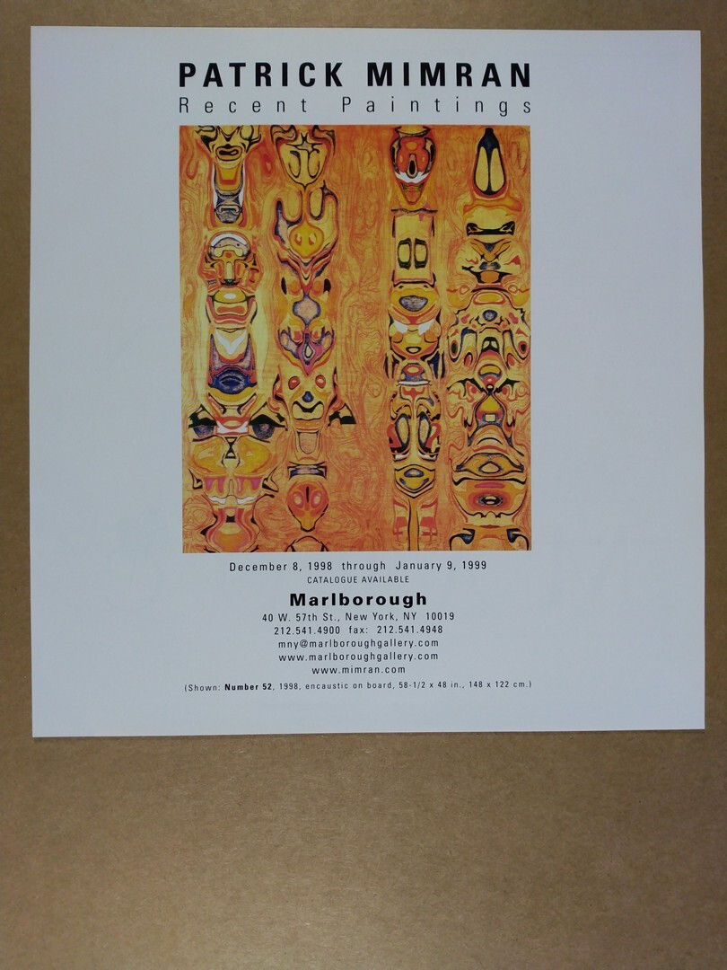 1998 Patrick Mimran Exhibition Marlborough Gallery vintage print Ad | eBay