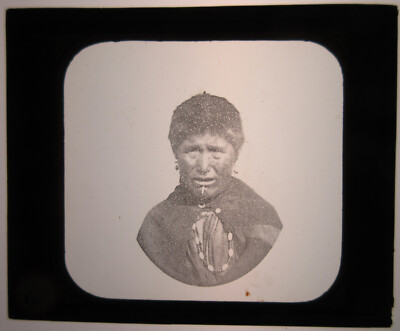 NATIVE WOMAN WITH LABRET. LANTERN SLIDE. 1890-1900. | eBay