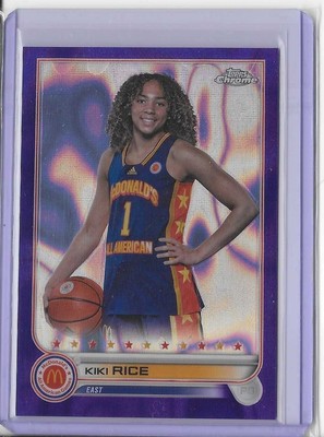 2021-22 Topps Chrome Mcdonalds All American Base Purple Lava Kiki Rice ...