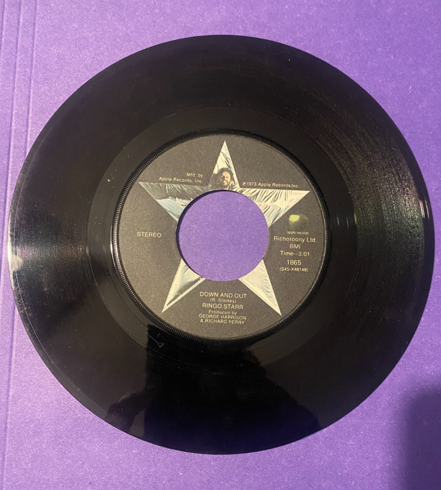 Ringo Starr: Photograph/Down And Out - Apple 45rpm Vinyl Record VG+ ...