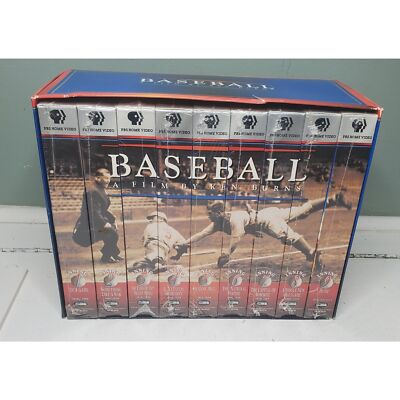 VTG PBS Home Video Baseball Americana Film Ken Burns VHS VCR Box Set 9 ...