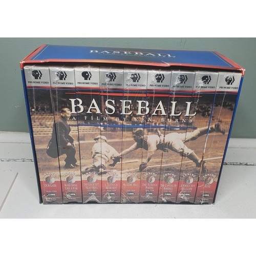 VTG PBS Home Video Baseball Americana Film Ken Burns VHS VCR Box Set 9 ...