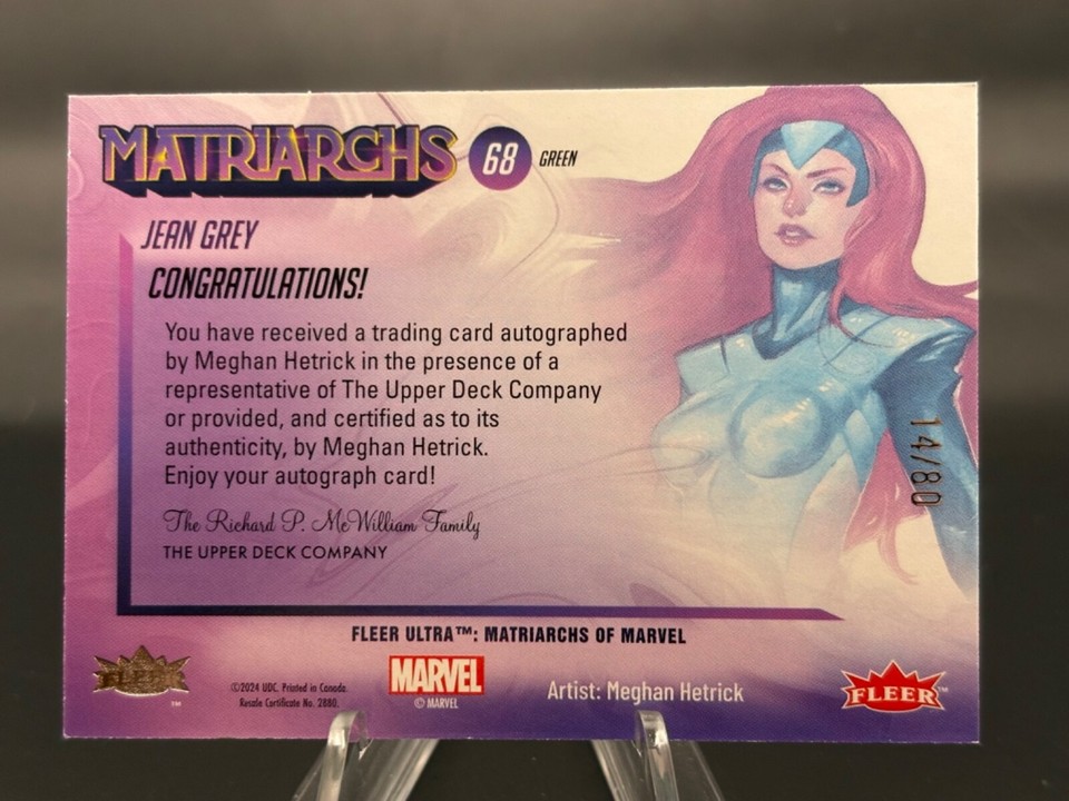 2024 Fleer Ultra Marvel Matriarchs - Jean Grey #68 - Meghan Hetrick ...
