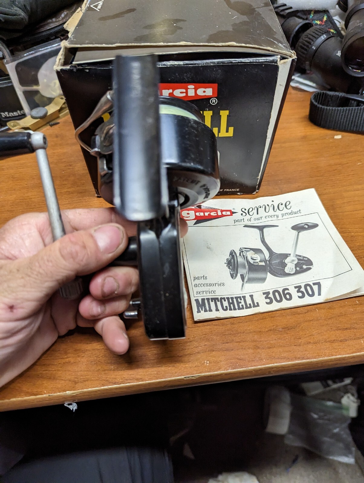 Vintage Garcia Mitchell 306 Spinning Reel made in France w/ Box | eBay