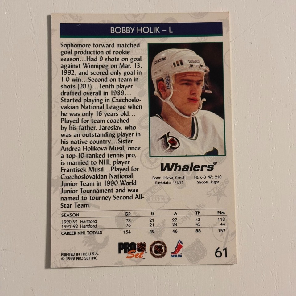 1992-93 Pro Set Bobby Holik #61 | eBay
