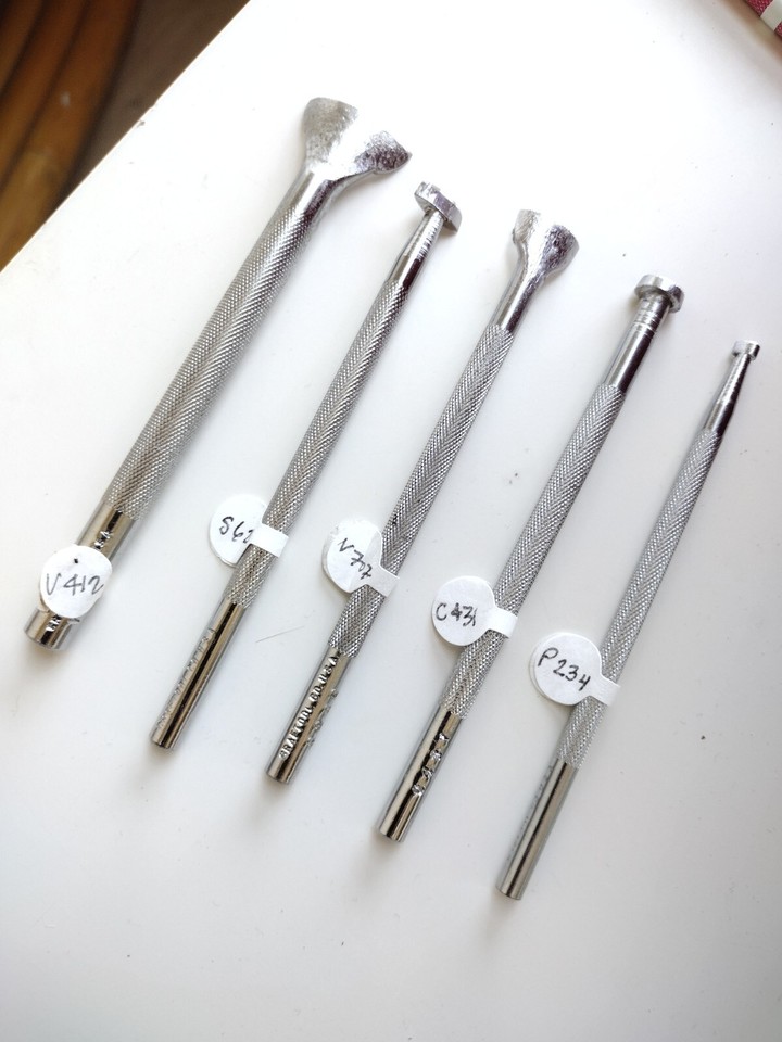 Vintage Craftool Co USA Leather Stamp Tools, 5 stamps, great condition ...